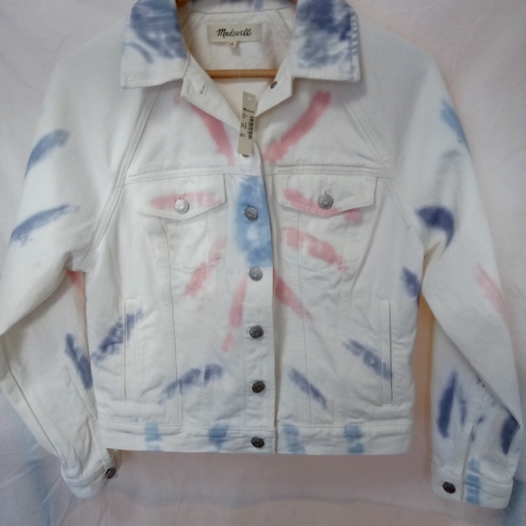 Madewell | Jackets & Coats | Nwt Madewell Raglan Oversized Tie Dye Jean ...
